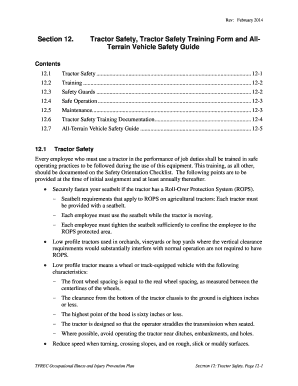 Fillable Online tfrec wsu Tractor Safety, Tractor Safety Training Form ...