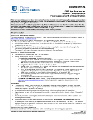 Fillable Online unisa edu This form should be used by Open Universities ...