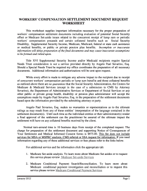 Fillable Online WORKERS COMPENSATION SETTLEMENT DOCUMENT REQUEST Fax ...