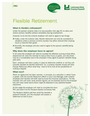 Fillable Online Flexible Retirement - Leicestershire County Council Fax ...