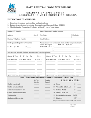 Fillable Online seattlecentral Associate in Math Education (DTA / MRP ...