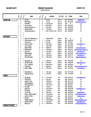 Fillable Online macombcountymi 2010 macomb county precinct delegates ...