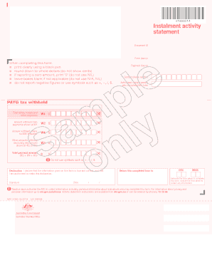 Fillable Online ato gov Instalment activity Fax Email Print - pdfFiller