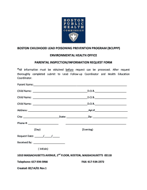 Fillable Online bphc Parent Request Form - bphc Fax Email Print - pdfFiller