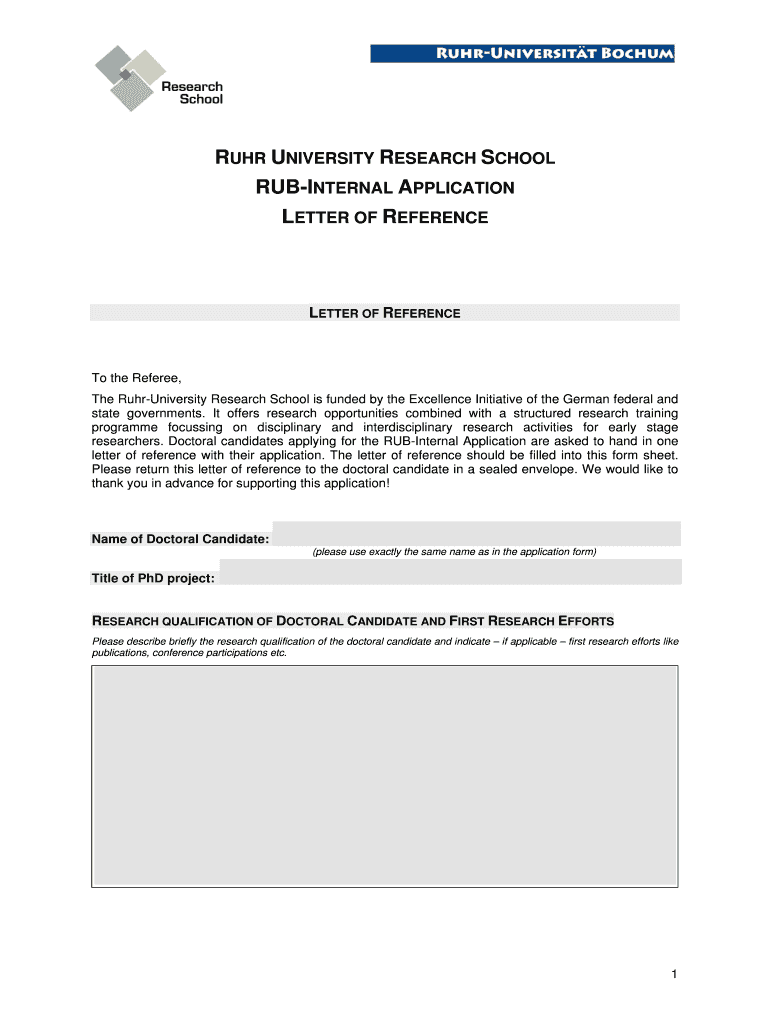 Fillable Online Ruhr university research school rub-internal ...