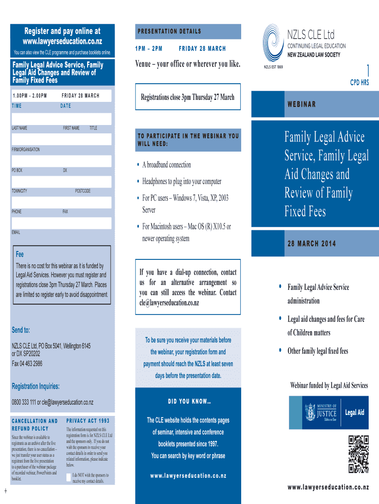 Fillable Online Family Legal Advice Service, Family Fax Email Print ...