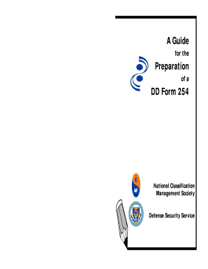Fillable Online A Guide Preparation DD Form 254 - The National Guard ...
