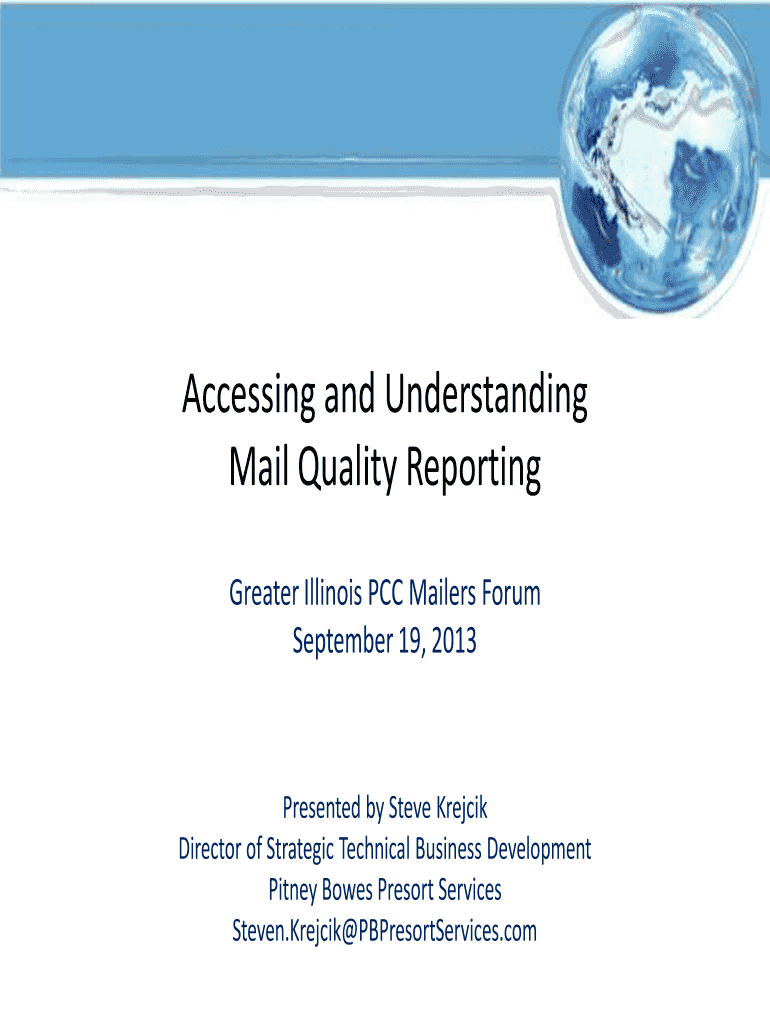 Fillable Online Full Service Mail Quality Reports PDF - Chicago Postal ...