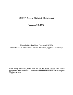 Fillable Online UCDP Actor Dataset Codebook Fax Email Print - pdfFiller