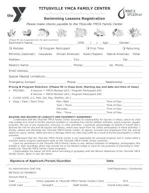 Fillable Online TITUSVILLE YMCA FAMILY CENTER - YMCA Central Florida Fax Email Print - pdfFiller