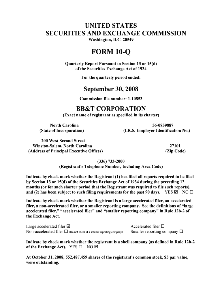 Fillable Online Draft 5 2008 3Q Form 10-Q Fax Email Print - pdfFiller