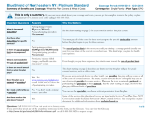 Fillable Online BlueShield of Northeastern NY: Platinum Standard ...