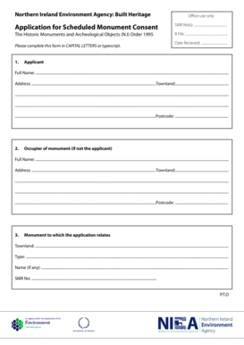 Fillable Online doeni gov Application for Scheduled Monument Consent ...