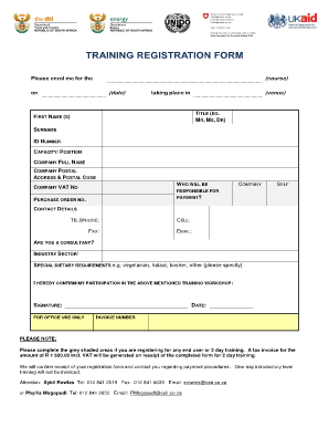 Fillable Online iee csir co TRAINING REGISTRATION FORM - iee - CSIR ...