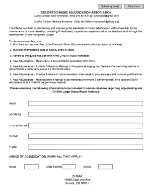 Fillable Online CHSAA Student Leadership Camp. Application Fax Email ...