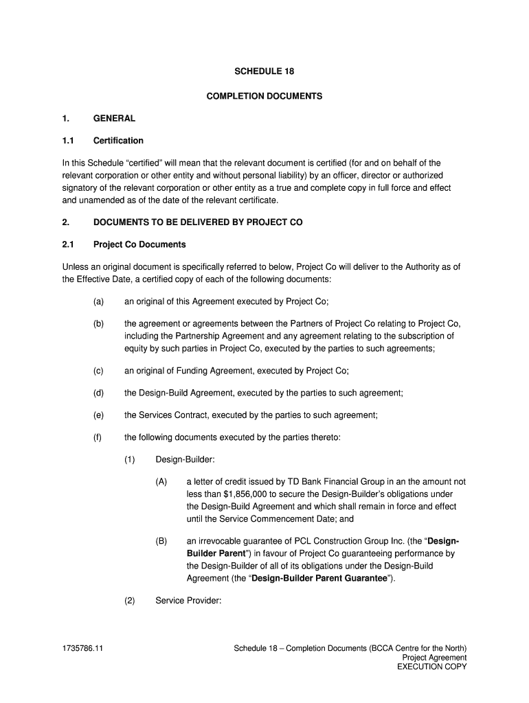 Fillable Online In this Schedule certified will mean that the relevant ...