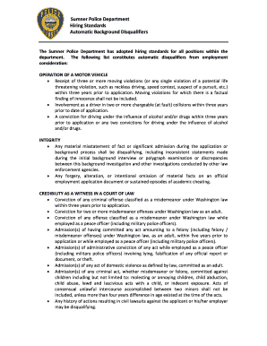 Fillable Online Sumner Police Department Automatic Background ...