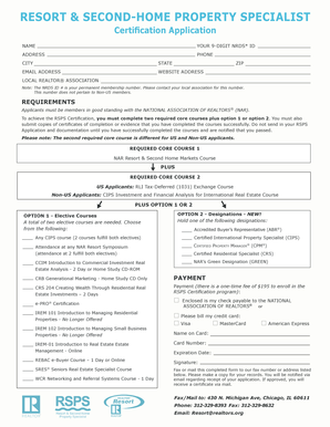 Fillable Online RESORT & SECOND-HOME PROPERTY SPECIALIST Fax Email ...