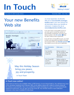 Fillable Online 4 - Bell In Touch - Bell Canada Fax Email Print - pdfFiller