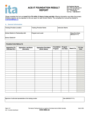 Fillable Online ace result online form Fax Email Print - pdfFiller