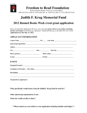 Fillable Online ala Freedom to Read Foundation Fax Email Print - pdfFiller