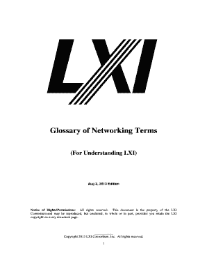 Fillable Online Glossary of Networking Terms Fax Email Print - pdfFiller