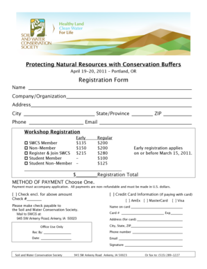 Fillable Online swcs Registration Form Buffers - Soil and Water ...