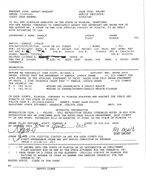 Fillable Online WARRANT TYPE ARREST WARRANT Fax Email Print - pdfFiller