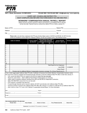 Fillable Online 17thdistrictpta Workers Compensation Form PDF - 17th ...