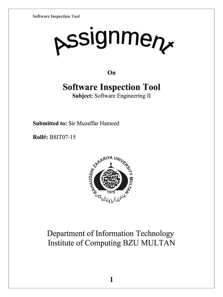Assignment Front Page Fill Online Printable Fillable Blank PdfFiller