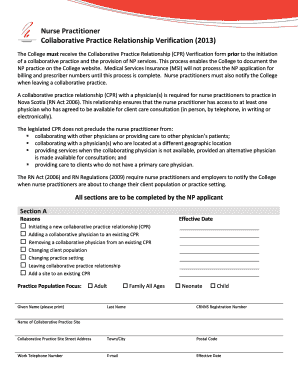 Fillable Online Acollaborativepracticerelationship(CPR)withaphysician(s ...