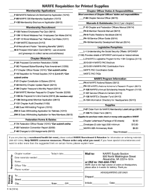 Fillable Online narfe NARFE Membership - NARFE Chapters Fax Email Print ...