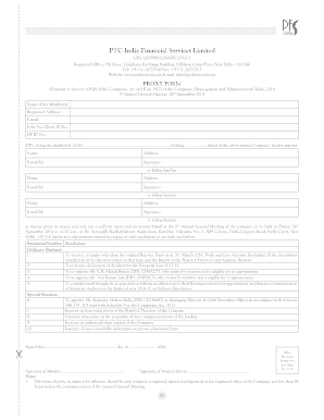 Fillable Online PFS Proxy Form FY1314 Fax Email Print - pdfFiller