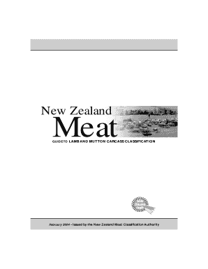 Fillable Online GUIDE TO LAMB AND MUTTON CARCASS CLASSIFICATION Fax ...