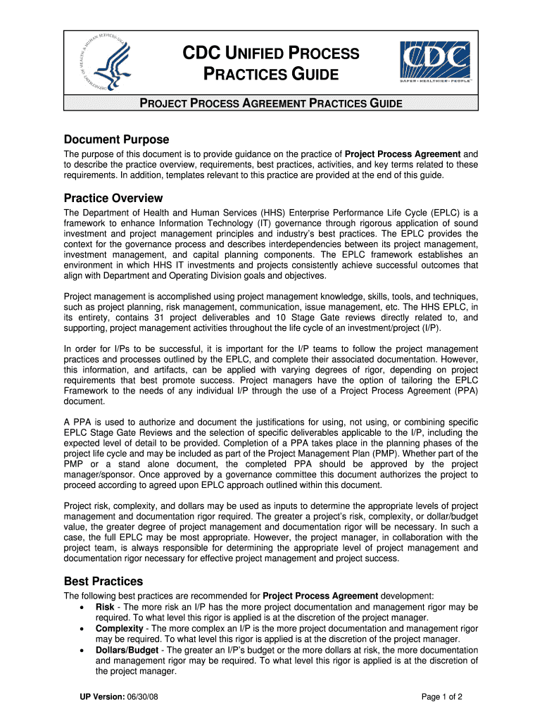Fillable Online PROJECT PROCESS AGREEMENT PRACTICES GUIDE Fax Email ...
