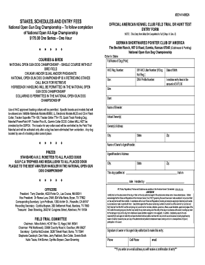 Fillable Online gspca AKC Hunting Tests for Pointing Breeds, have been ...