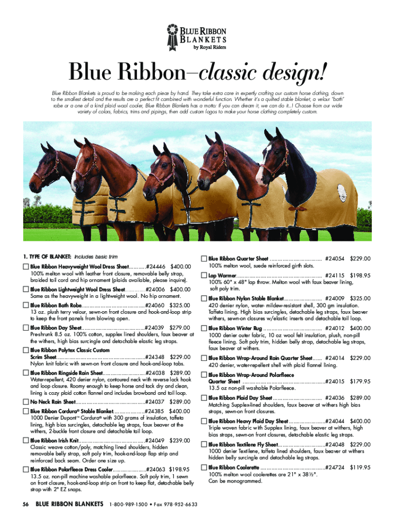 Fillable Online Blue Ribbon Custom Quarter Sheet Fax Email Print ...