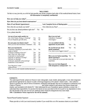 Fillable Online Dental History Form - Paul Krause Dental Fax Email Print - pdfFiller