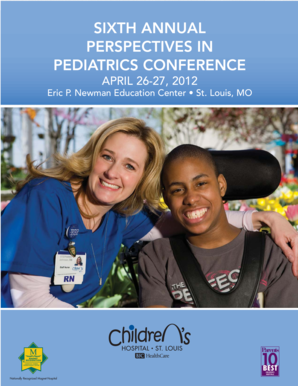 Fillable Online stlouischildrens Sixth annual perspectives in ...