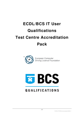 Fillable Online scripts bcs ECDL Accreditation Process - BCS - scripts bcs Fax Email Print ...