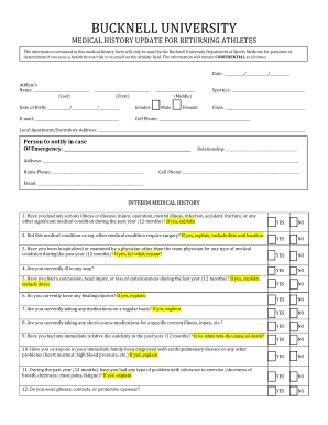 Fillable Online Return Athlete Medical Form1.docx Fax Email Print ...