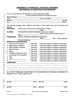 Fillable Online Removal of Contingency Fax Email Print - pdfFiller