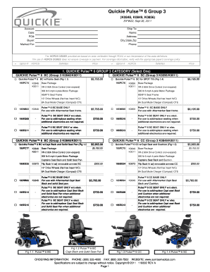 Fillable Online quickie pulse6 order form Fax Email Print - pdfFiller