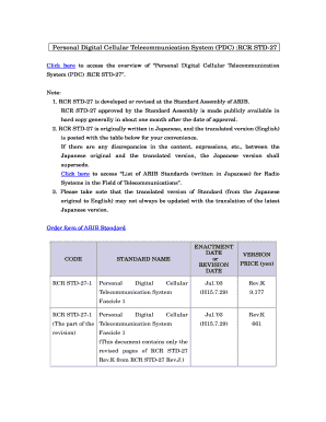 Fillable Online arib or how a telecommunication system form Fax Email ...