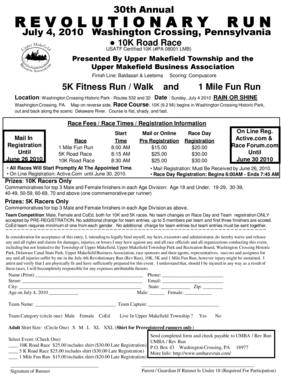 Fillable Online 10K Road Race - CompuScore Fax Email Print - pdfFiller