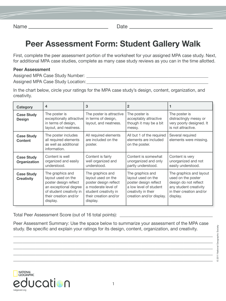 8 Gallery Walk Worksheet Template Template Monster