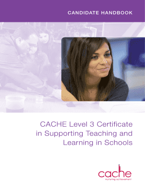 Fillable Online adult-learning newham gov CACHE Level 3 Certificate in ...