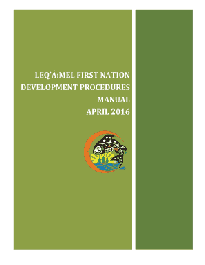 Fillable Online leq':mel first nation development procedures manual ...