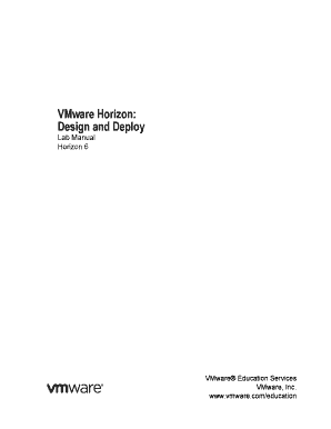 Fillable Online VMware Horizon: Design and Deploy - VMwarebits.com Fax Email Print - pdfFiller
