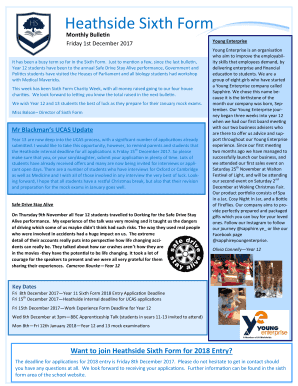 Fillable Online Heathside Sixth Form Fax Email Print - pdfFiller